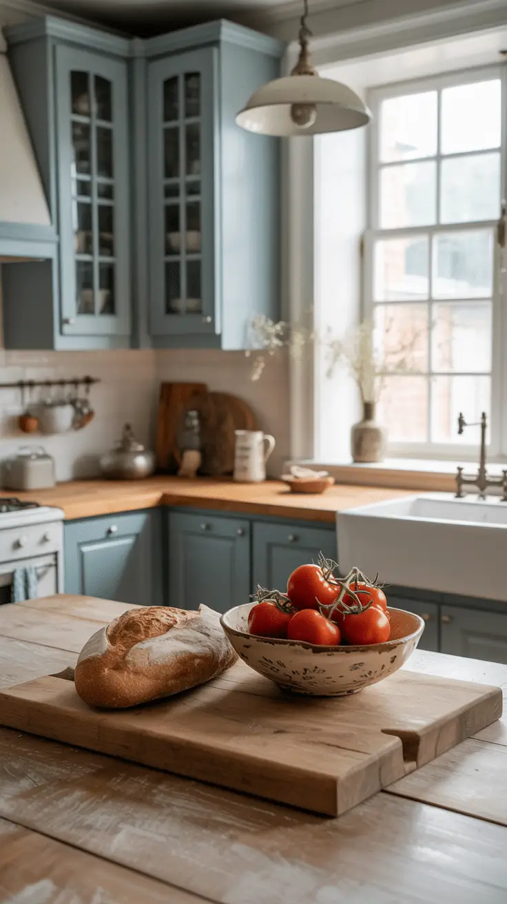 Charming Farmhouse Style Blue Gray Kitchen Cabinet Ideas to Inspire ...