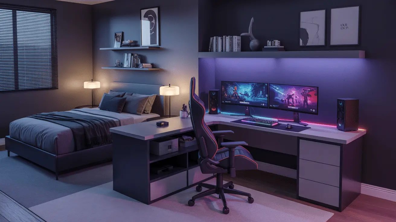 Teenage Boy Room Ideas with Gaming Setup for Cool, Functional, and ...