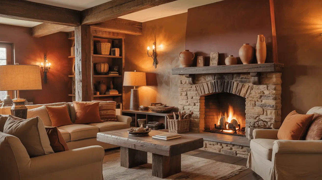 Rustic Warm Living Room Ideas for a Comfortable Home and Cozy Everyday ...