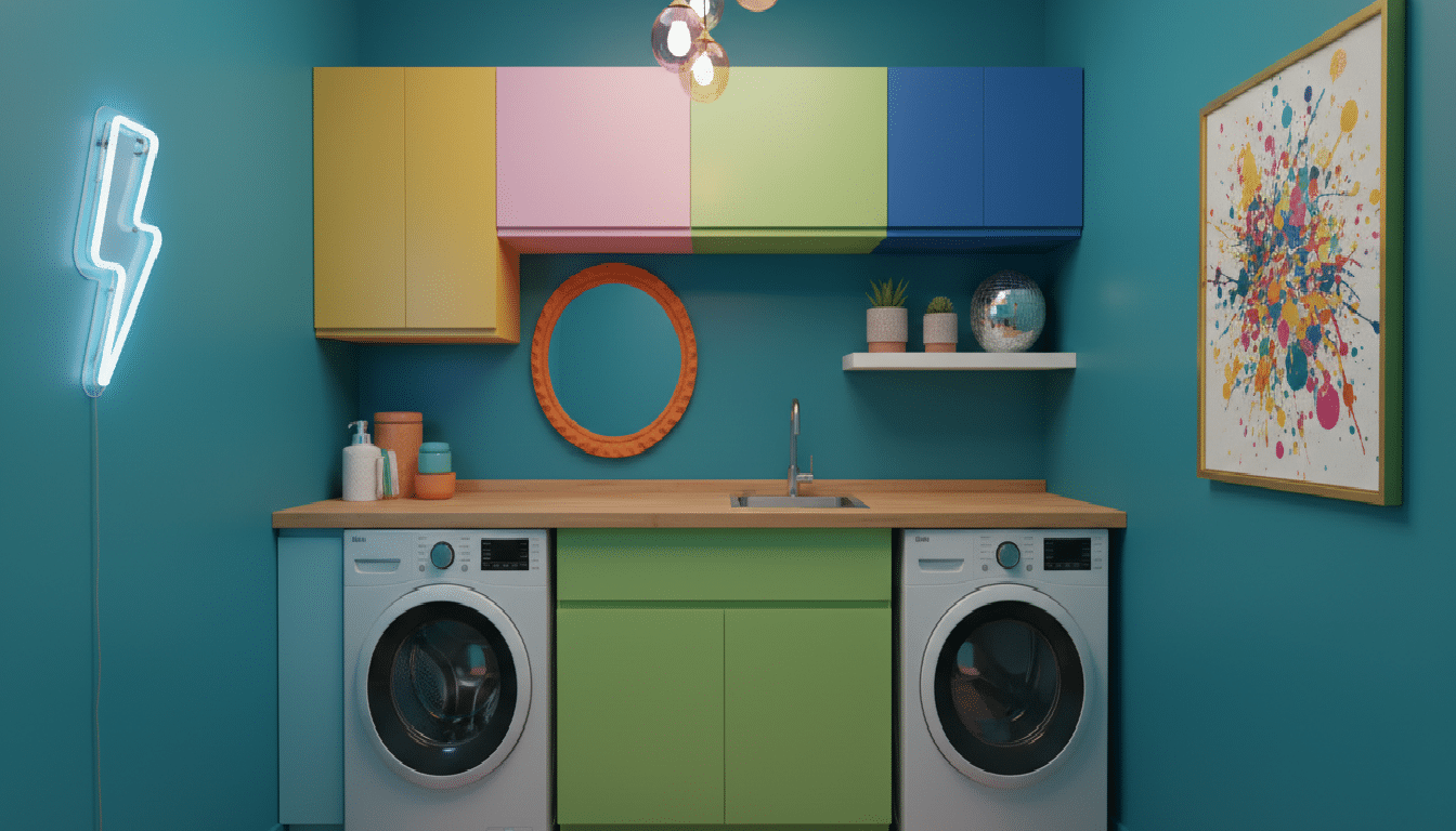 Easy Funky Laundry Room Makeover Ideas for Small Spaces That Add Bold ...